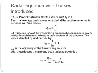 Chapter 2-radar equation | PPSX