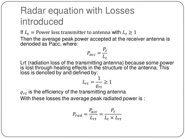 Chapter 2-radar equation