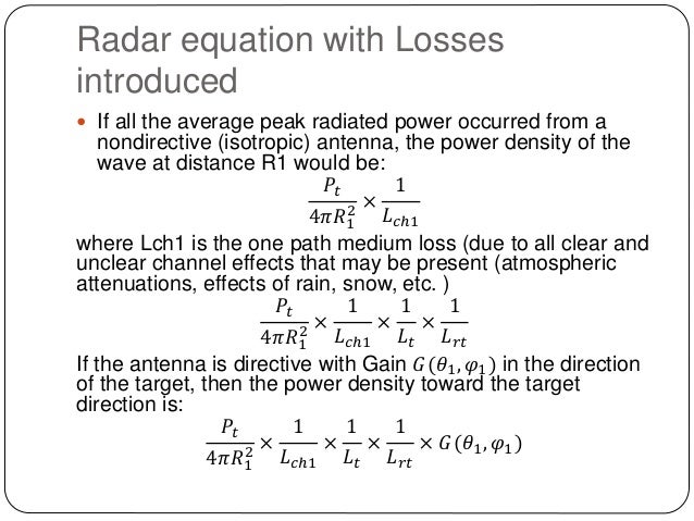 Chapter 2-radar equation