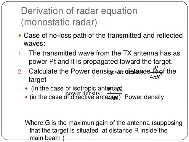 Chapter 2-radar equation