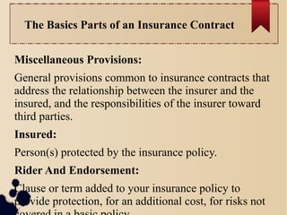 Chapter 2:Insurance Contract | PPT