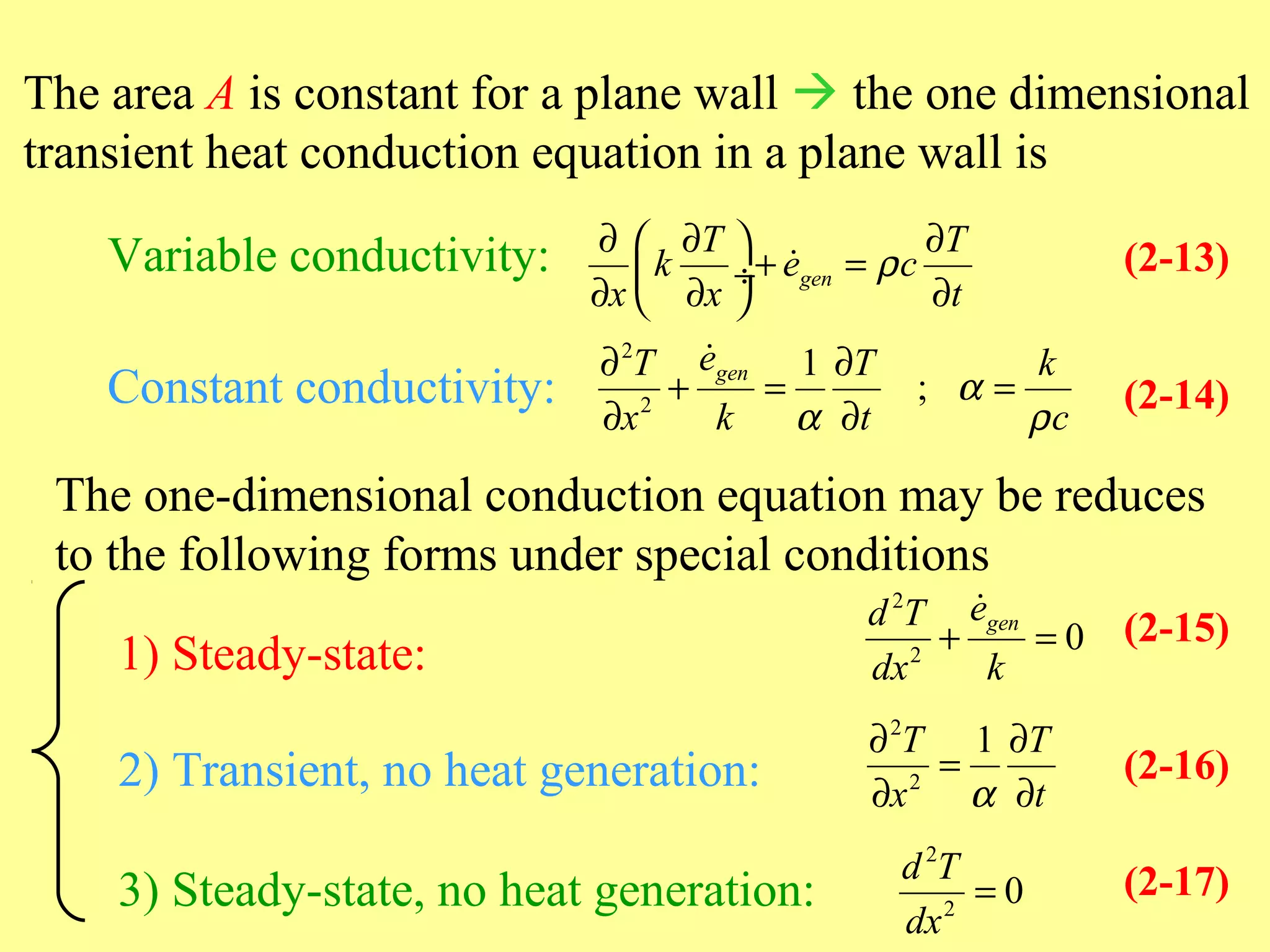 heat conduction equations | PPT