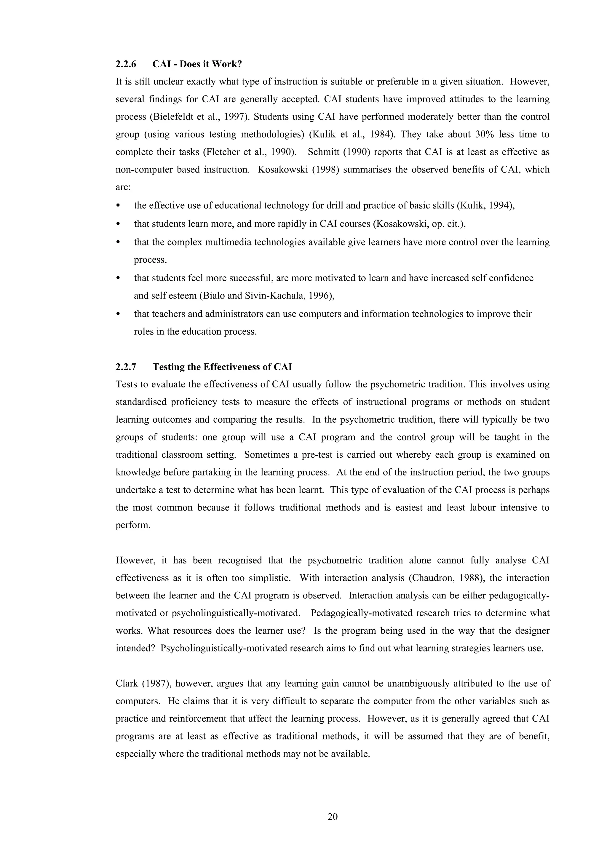 Computer Assisted Instruction | PDF