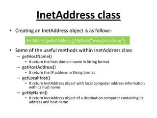 Chapter 2 : Inet Address & Data Stream | PDF