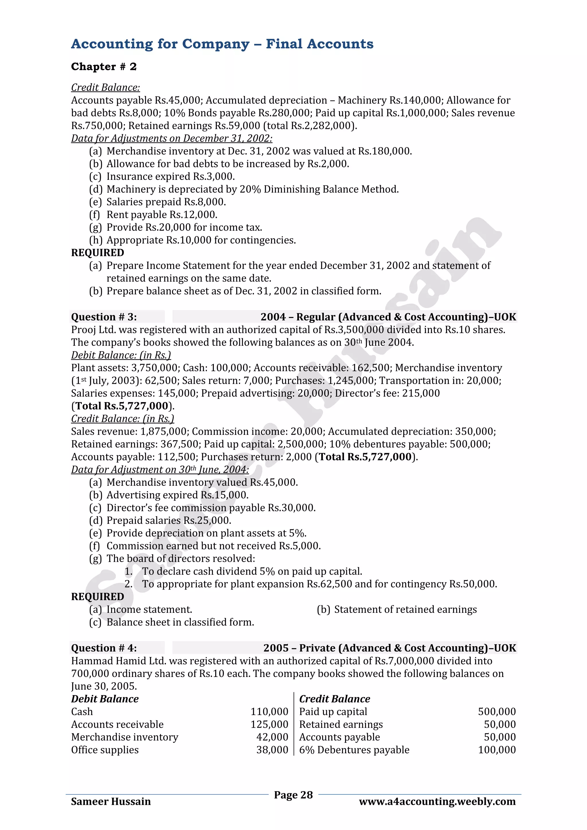 Advance Accounting b.com part 2 chapter 2 notes | PDF