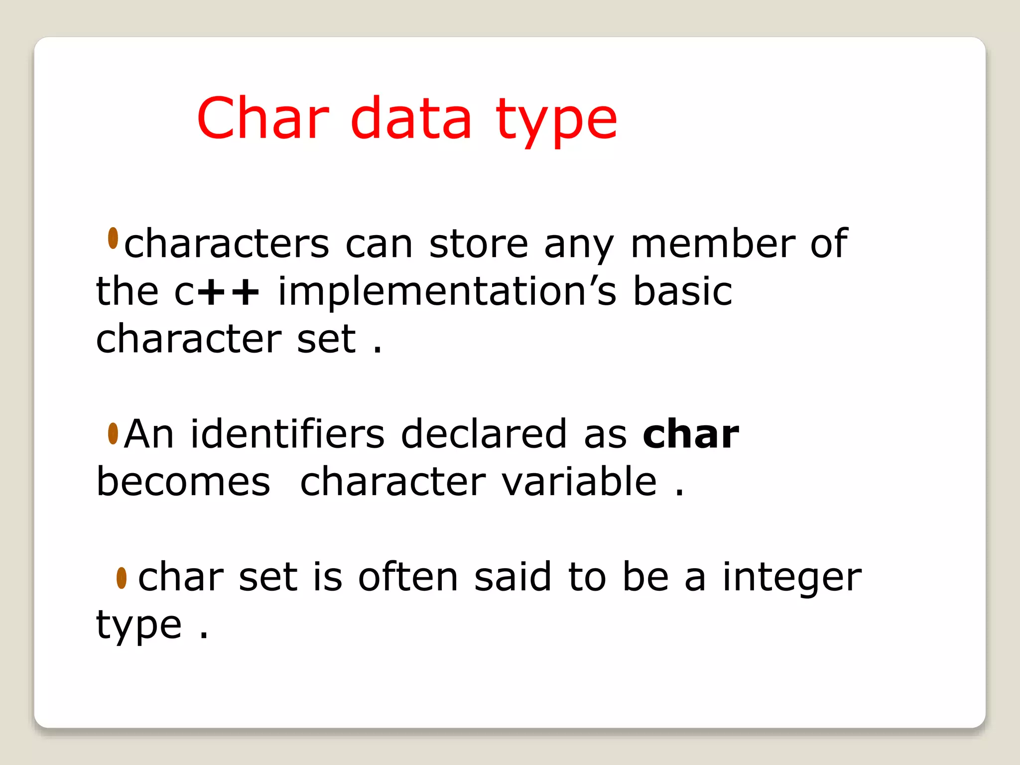 Chapter 2datatypes And Operators Pptx Programming Languages 1141