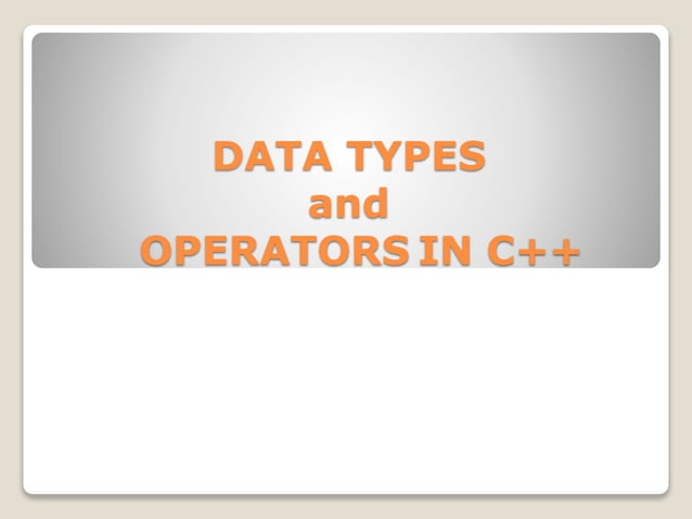 Chapter 2.datatypes and operators | PPTX | Programming Languages | Computing