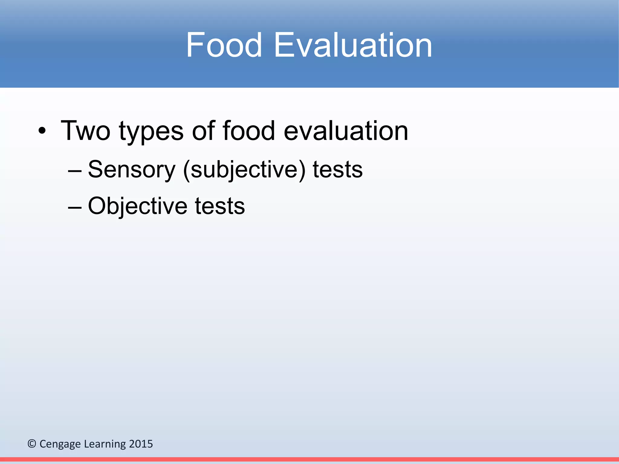Chapter 2 Food Evaluation | PPTX