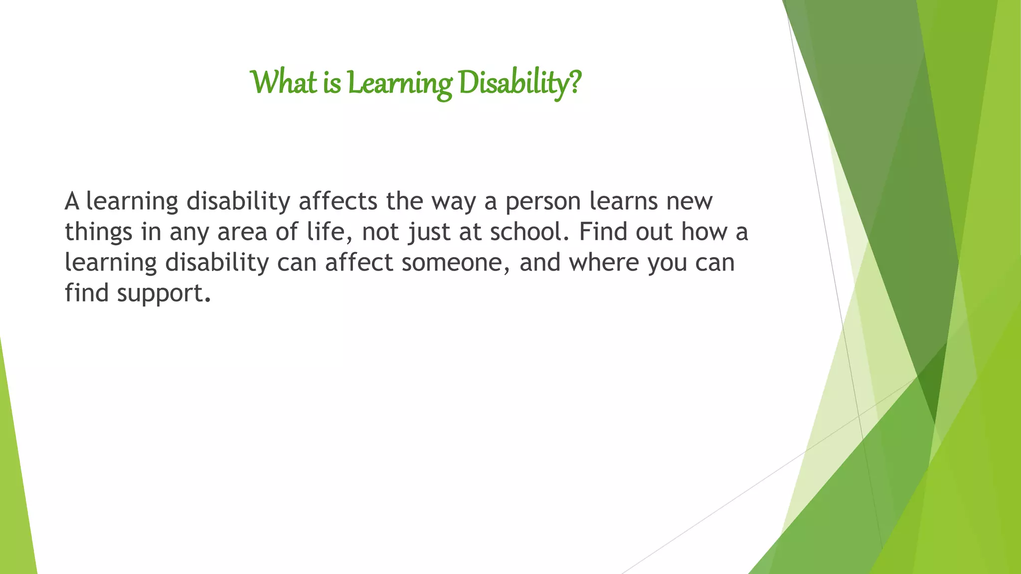 Learning Disability | PPTX