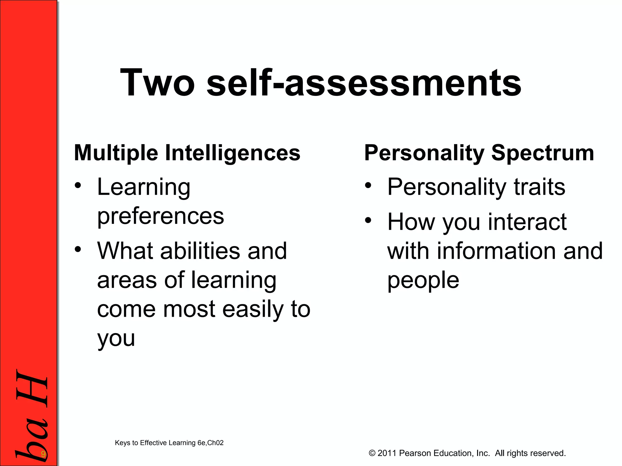 Learning styles: Building and using self-knowledge | PPT