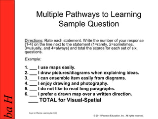 Learning styles: Building and using self-knowledge | PPT