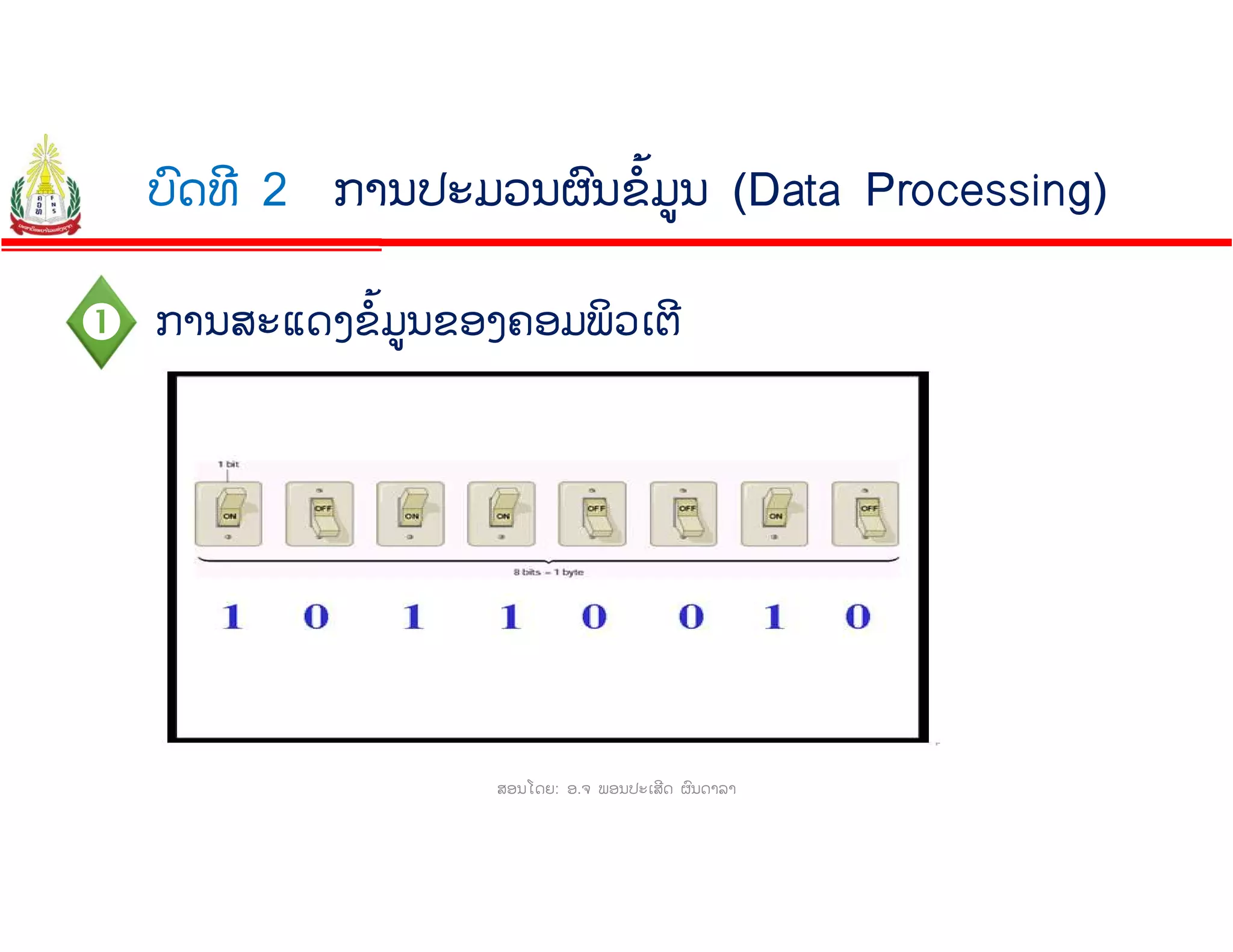Chapter 2 ລະບົບຄອມພິວເຕີ (Computer System) | PDF Chapter 2 ລະບົບຄອມພິວເຕີ (Computer System) | PDF