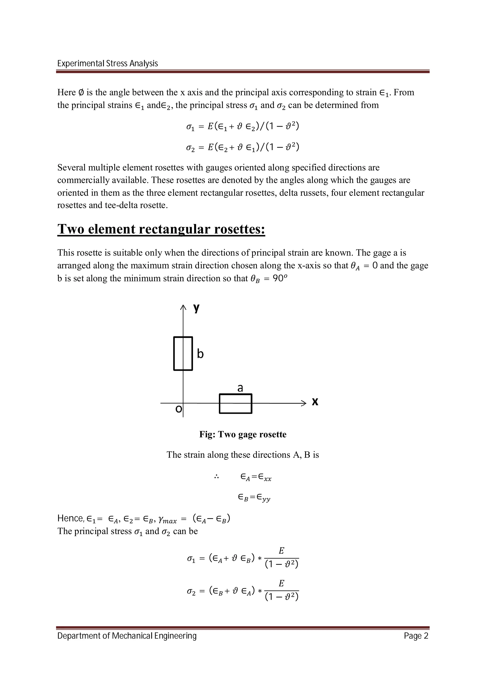 experimental stress analysis-Chapter 2 | PDF