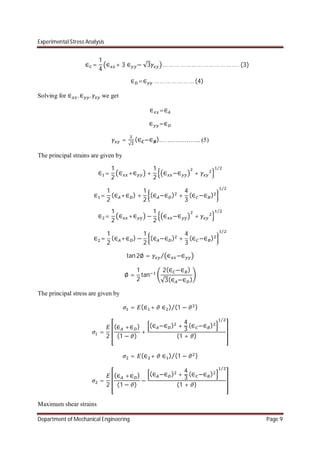 experimental stress analysis-Chapter 2 | PDF