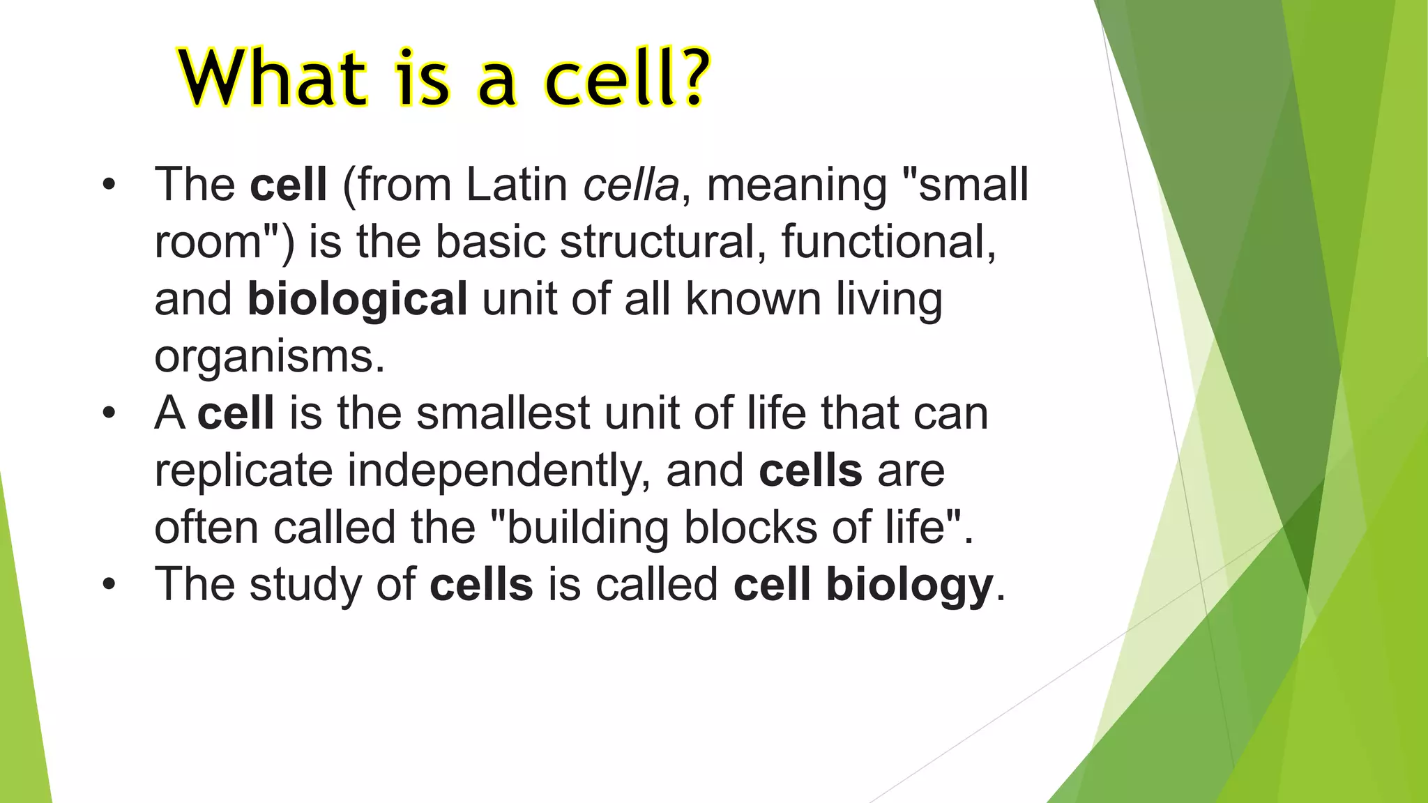 CELL AS A BASIC UNIT OF LIFE | PPTX