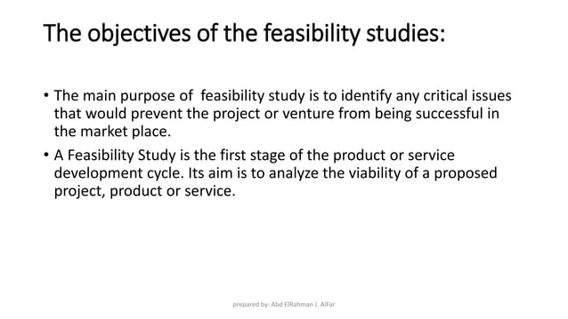 Feasibility Study Chapter 2 | PPTX