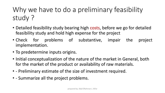 Feasibility Study Chapter 2 | PPT