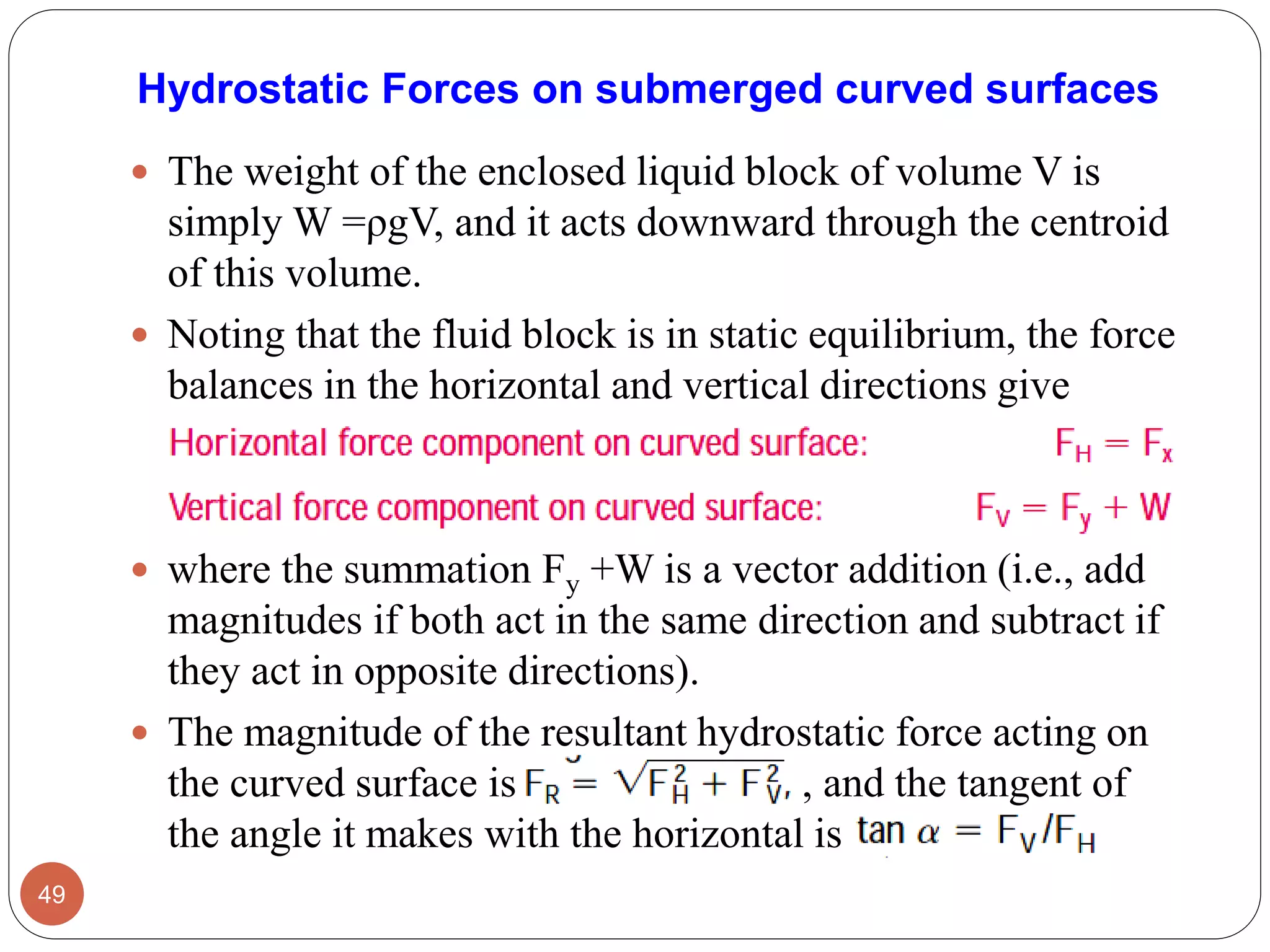 Fluid Mechanics Chapter 2. Fluid Statics | PDF