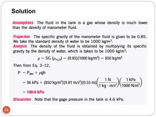 Fluid Mechanics Chapter 2. Fluid Statics | PDF