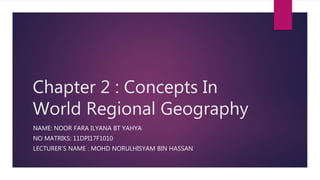 Regional Economy Development Chapter 2 | PPTX