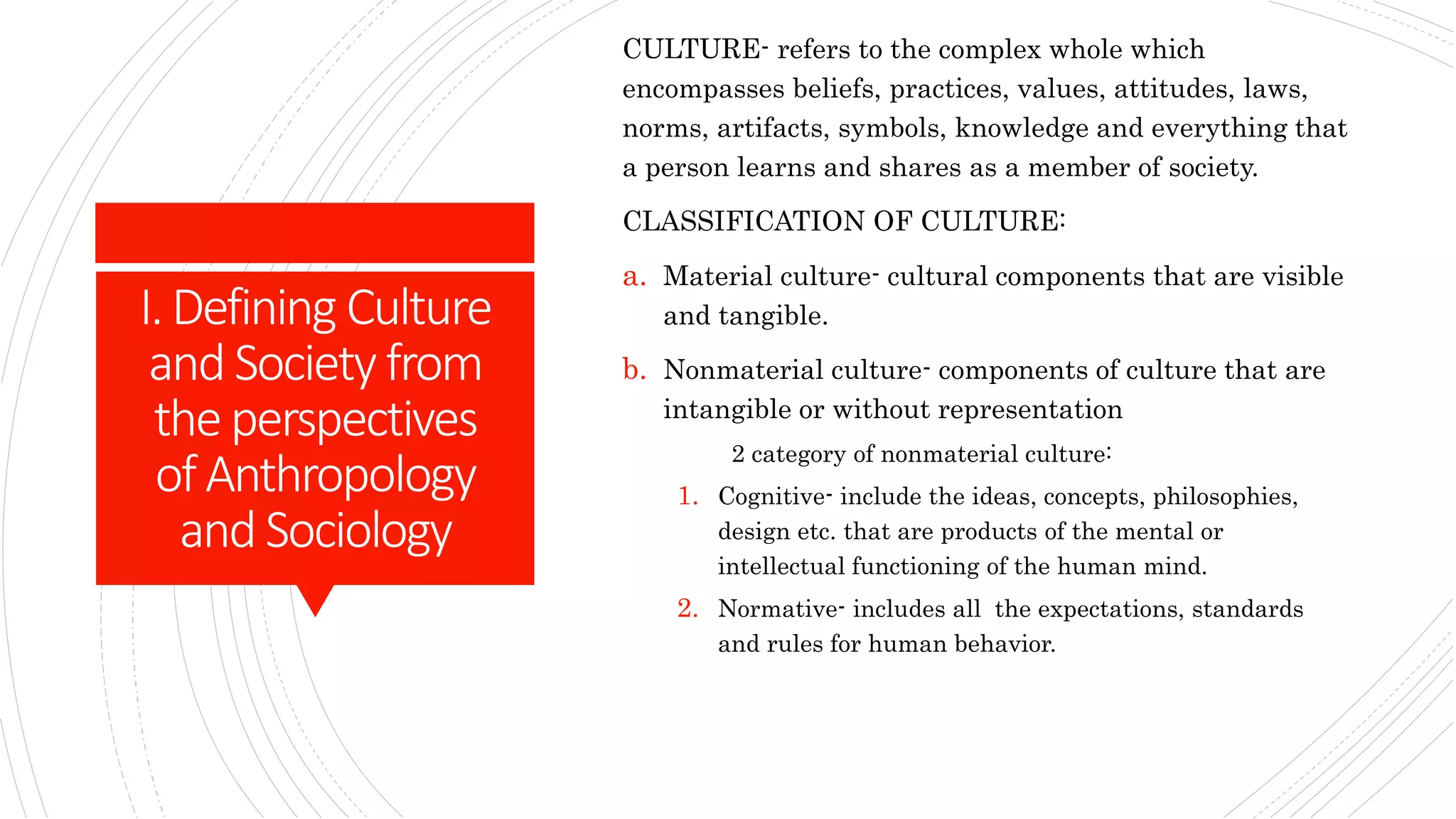 Chapter 2: DEFINING CULTURE AND SOCIETY FROM THE PERSPECTIVE OF ...