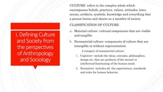 Chapter 2: DEFINING CULTURE AND SOCIETY FROM THE PERSPECTIVE OF ...