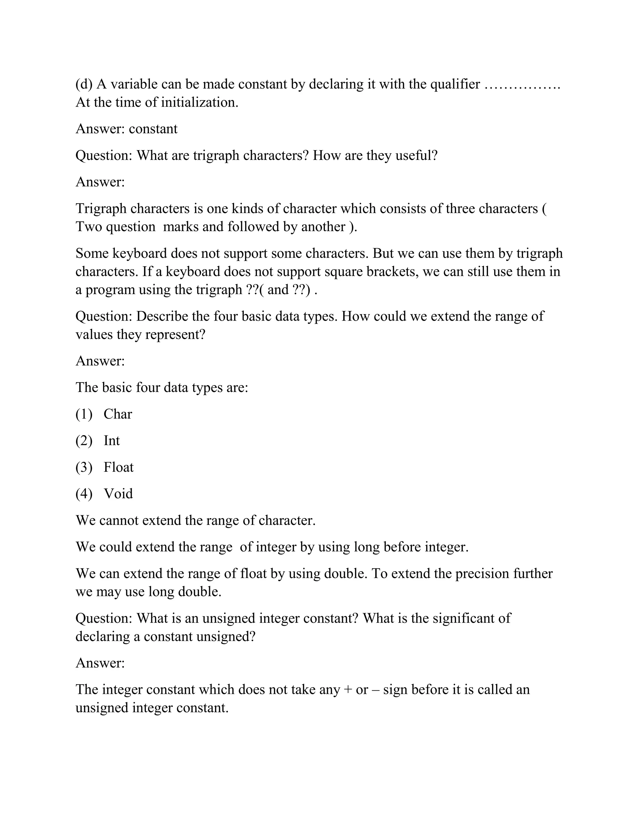 Chapter 2 : Balagurusamy_ Programming ANsI in C | PDF