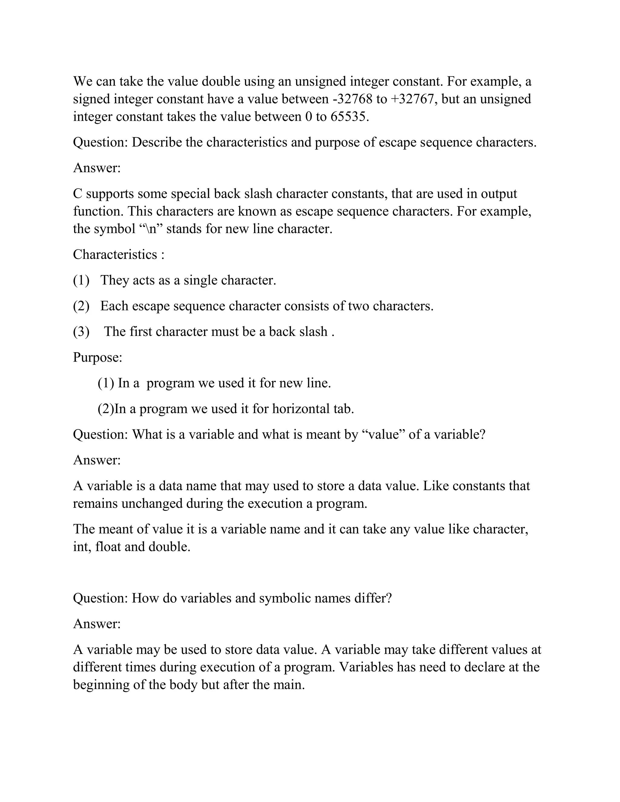 Chapter 2 : Balagurusamy_ Programming ANsI in C | PDF