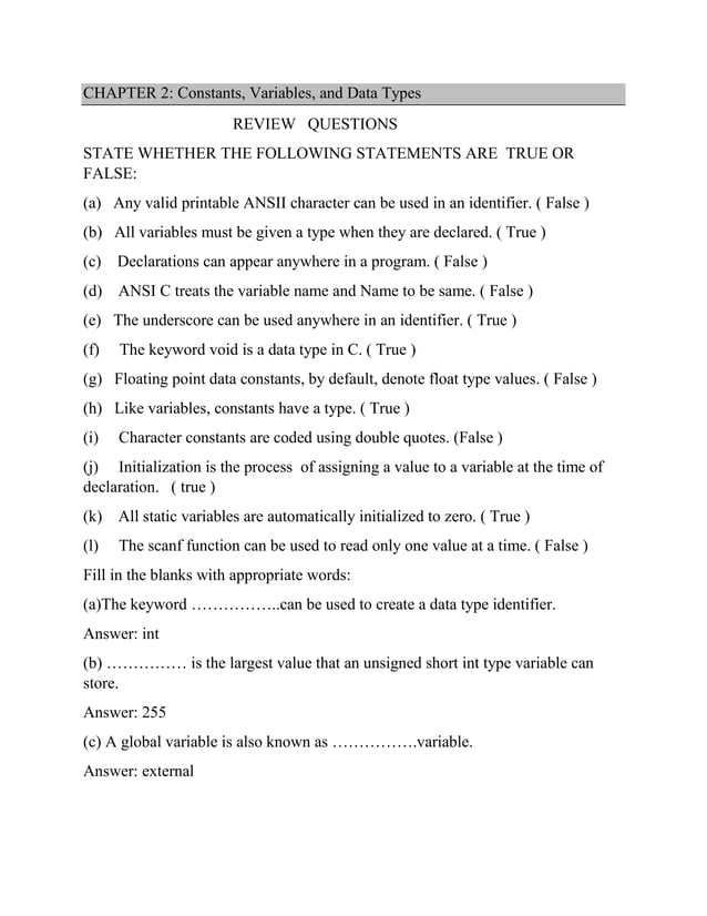 Chapter 2 : Balagurusamy_ Programming ANsI in C | PDF | Programming Languages | Computing