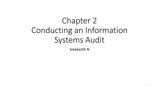 Conducting an Information Systems Audit | PPTX