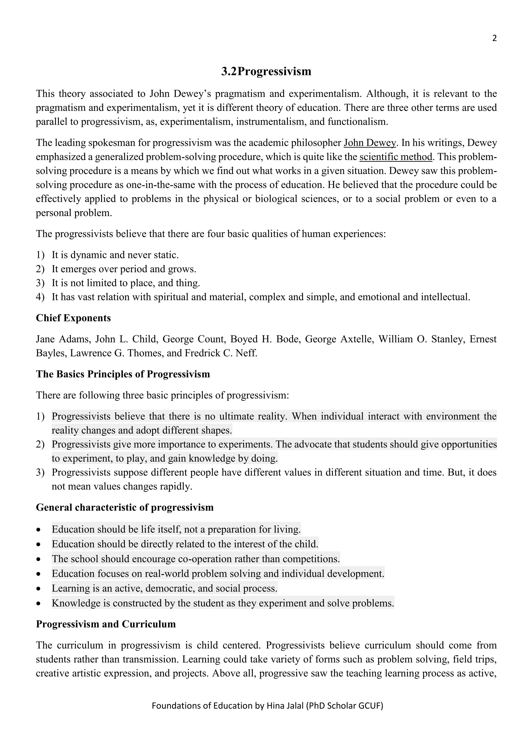 Educational Philosophies | PDF