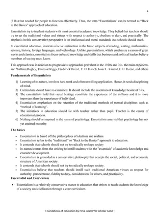 Educational Philosophies | PDF