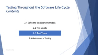 Chapter 2 - Testing Throughout the Development LifeCycle | PPTX