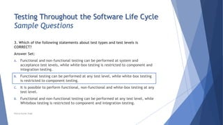 Chapter 2 - Testing Throughout the Development LifeCycle | PPTX