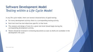 Chapter 2 - Testing Throughout the Development LifeCycle | PPTX