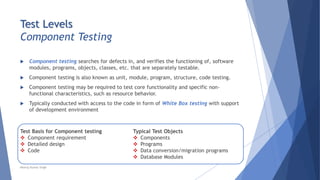 Chapter 2 - Testing Throughout the Development LifeCycle | PPTX
