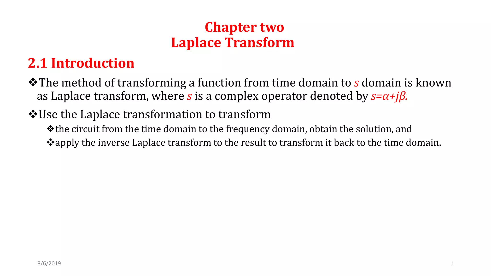 Chapter 2 laplace transform | PPTX | Web Development | Internet