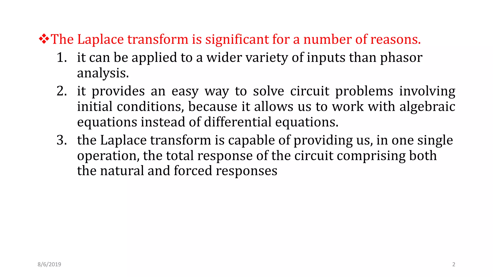 Chapter 2 laplace transform | PPTX