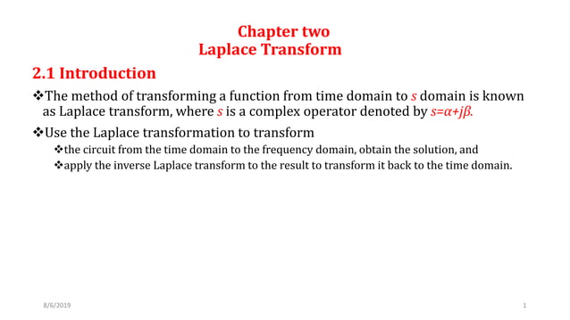 Chapter 2 laplace transform | PPTX | Web Development | Internet