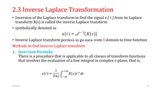 Chapter 2 laplace transform | PPTX
