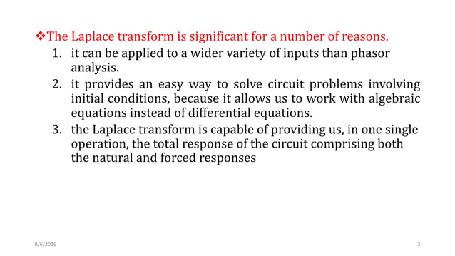 Chapter 2 laplace transform | PPTX | Web Development | Internet
