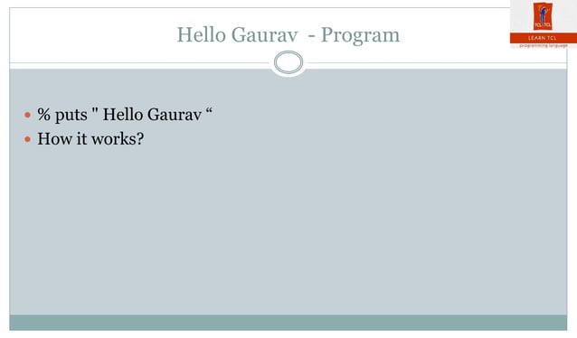 Introduction To Tcl Programming Tcltk By Gaurav Roy Pptx Programming Languages Computing