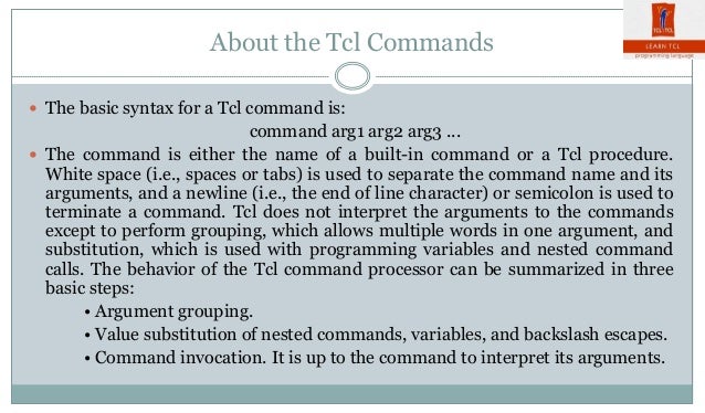 Introduction To Tcl Programming Tcltk By Gaurav Roy