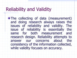 reliability and validity | PPT