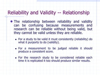 reliability and validity | PPT