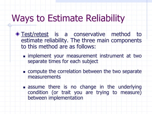 reliability and validity | PPT