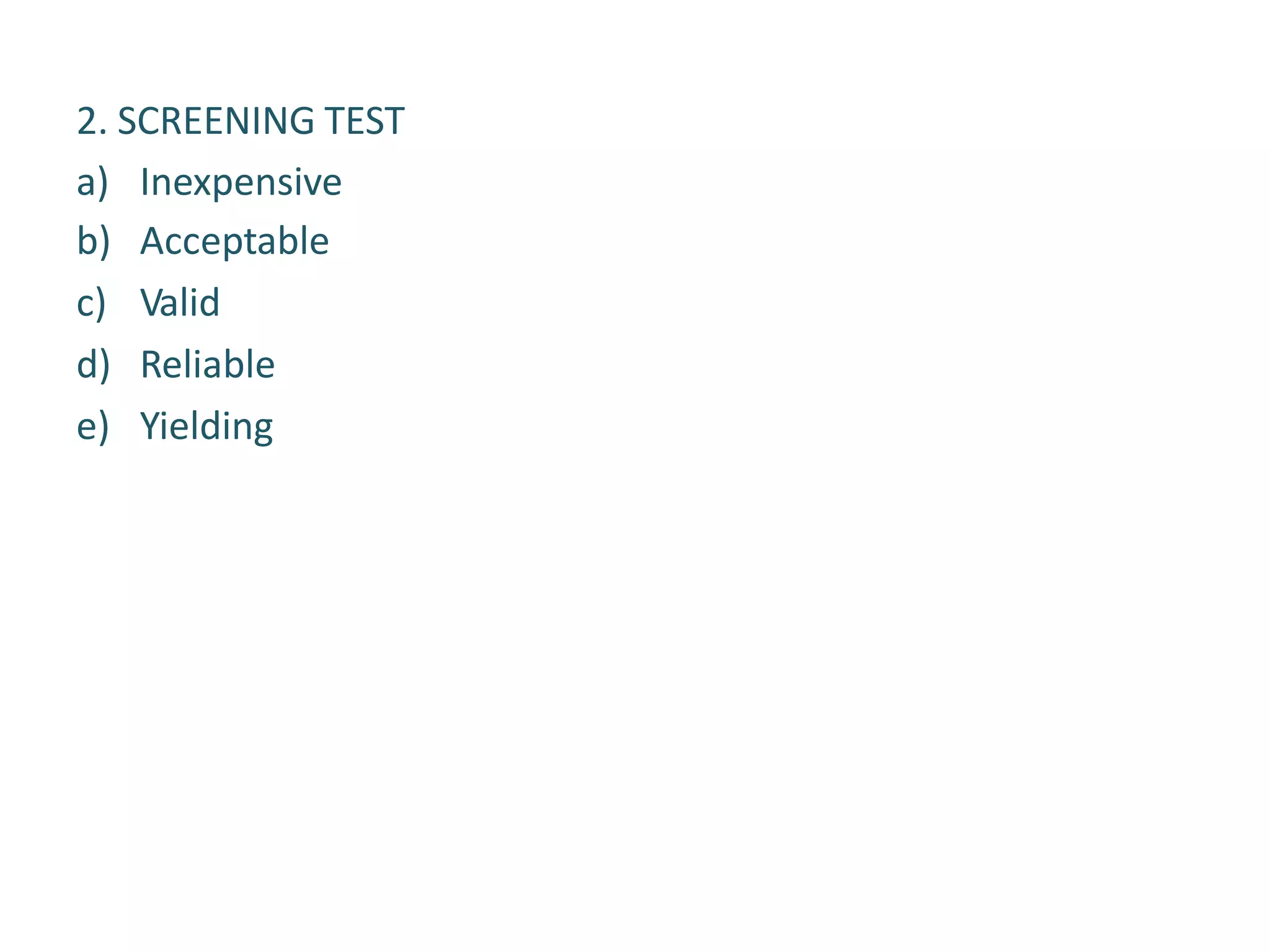 Chapter 2.2 screening test | PPTX