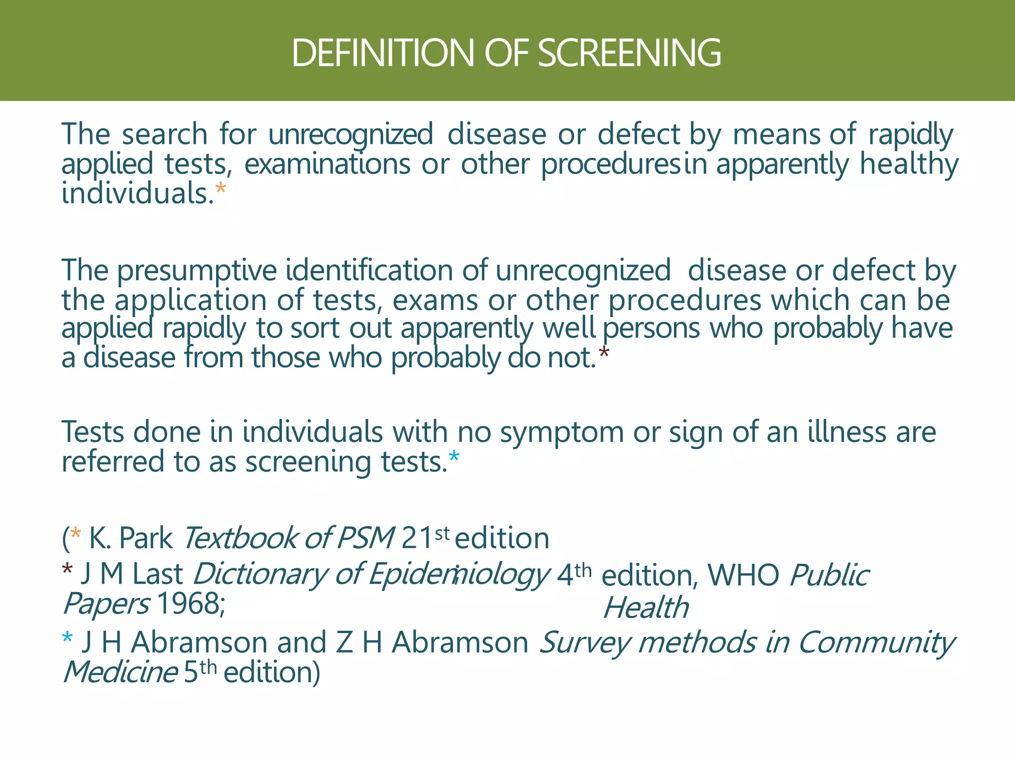 Chapter 2.2 screening test | PPTX