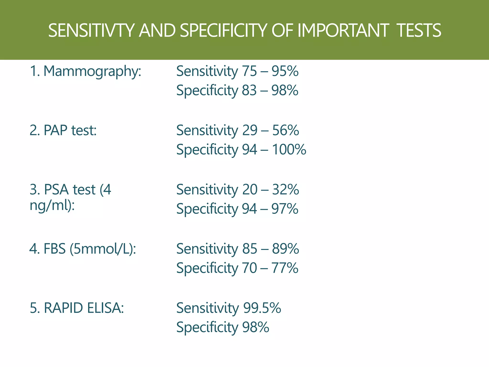 Chapter 2.2 screening test | PPTX