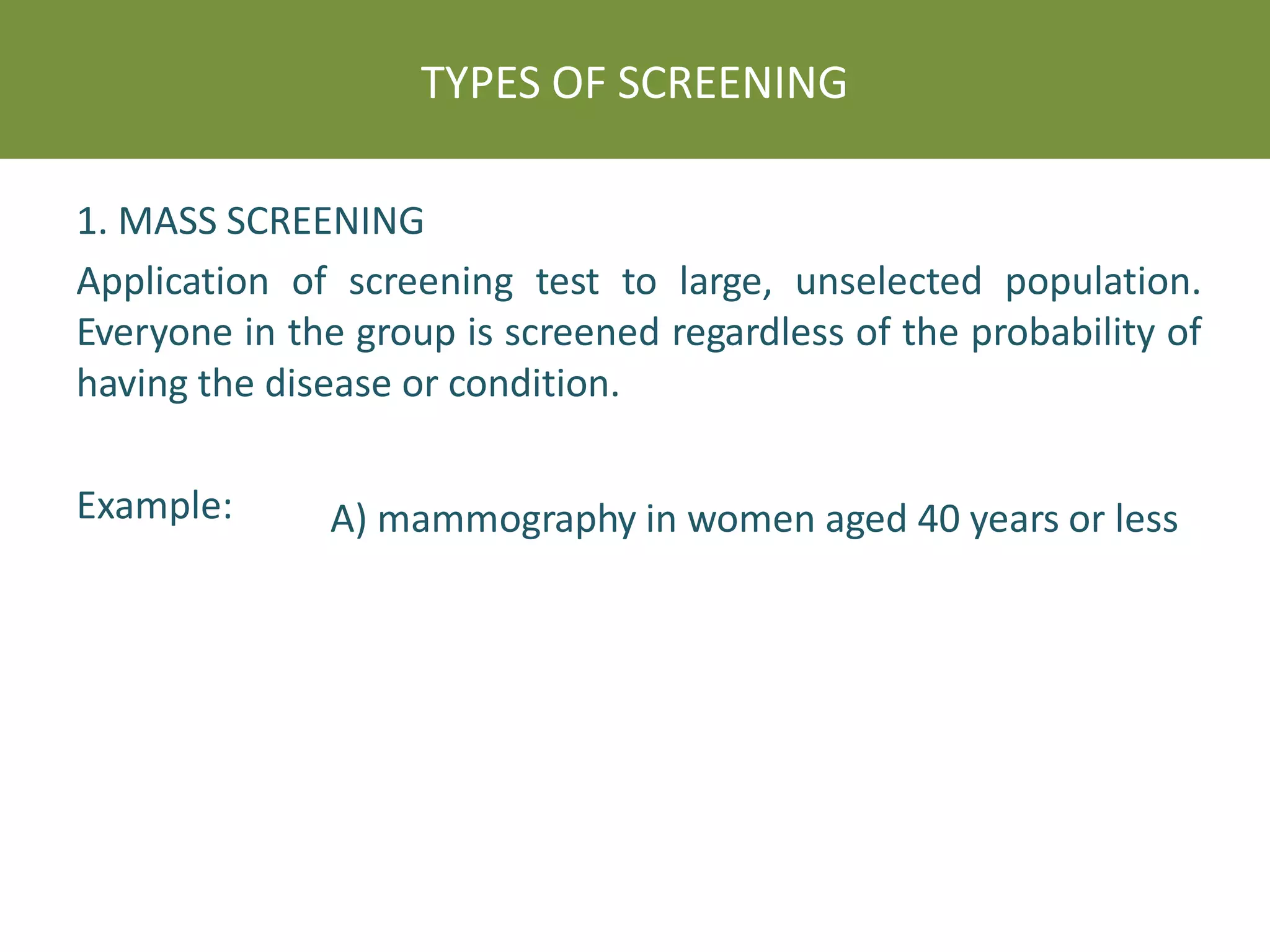 Chapter 2.2 screening test | PPTX